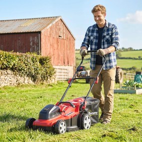 Elektrická sekačka na trávu | červeno-černá