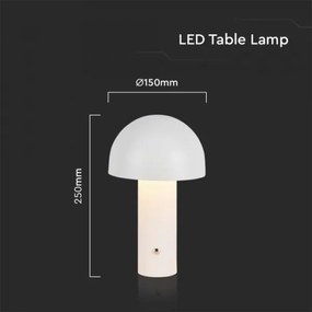 LED Stmívatelná dobíjecí stolní lampa LED/1W/5V 3000-6000K 1800 mAh bílá