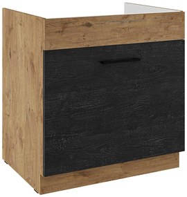 VIGO d | dolní skříňka 80 ZL 1S dřezová | 80 cm | PREMIUM BOX | lancelot/dark wood