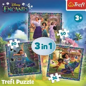 Trefl - Puzzle - Encanto: Postavy 3v1 / 20|26|50 dílků / 20 x 19.5 cm