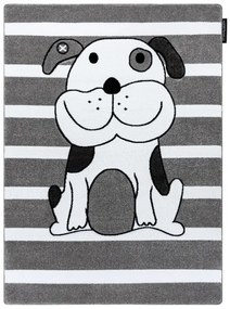 Hans Home | Dětský kusový koberec Petit Puppy grey - 140x190
