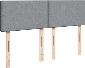 Box spring postel s matrací světle šedá 160 x 200 cm textil 3287500