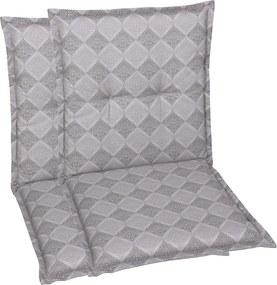Go-De Textil Gartenauflage Raute (nízká opěrka, 2 kusy, šedá)