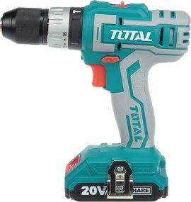 Vrtací šroubovák aku s příklepem, 20 V Li - ion (2x), 2000 mAh, v tašce, sada 50 ks TOTAL TIDLI2002E