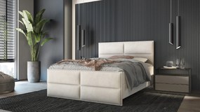 SFAB Kontinentální čalouněná postel PIZA (180x200 cm) Barva látky: Šedá (Element 23)