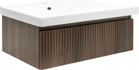 Koupelnová skříňka s umyvadlem SAT Evolution 98x30x44,8 cm ořech mat SATEVO100NAU1