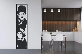 Lepy.cz Samolepka na zeď Charlie Chaplin Velikost (šířka x výška): 17x70cm, Barevná varianta: Bílá