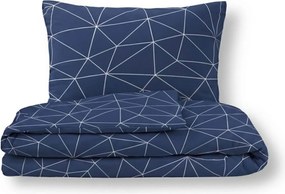 Bavlněné povlečení NORDIC COLLECTION GRID modré - 1x 240/200, 2x 70/90cm