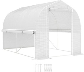 Zahradní skleník Outsunny 3 x 2 x 2 m - fóliový skleník se 4 okny a dveřmi | Aosom
