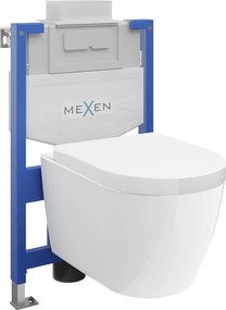 Mexen Fenix XS-U, podomítkový modul a závěsné WC Rico se sedátkem s pomalým dopadem, bílá, 68530478000