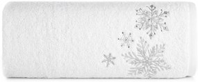 Bavlněný vánoční ručník s jemnou stříbrnou výšivkou