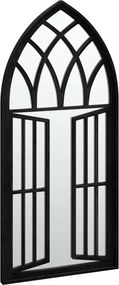 Zrcadlo černé 100 x 45 cm železo do interiéru 3093532