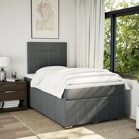 Box spring postel s matrací tmavě šedá 120x200 cm textil 3293936