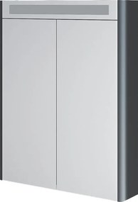 Mereo Mereo, Siena, galerka 64 cm, zrcadlová skříňka, bílá, antracit, černá , multicolor - RAL lesk/mat, CN436GA