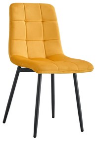 Kondela Židle, žlutá Velvet látka/černá, RAMITA TYP 3