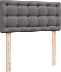 Box spring postel s matrací šedá 100x200 cm umělá kůže 3288410