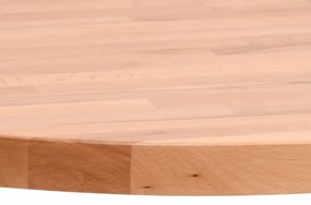 Stolní deska Ø 80 x 4 cm kulatá masivní bukové dřevo - Default Title