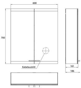 Emco Evo - Osvětlená nástěnná zrcadlová skříňka LED 800 mm, zrcadlová 939708104