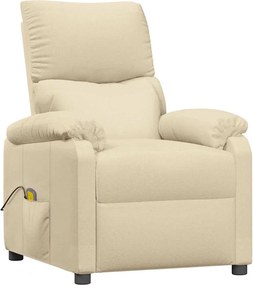 Masážní křeslo krémové textil 322455