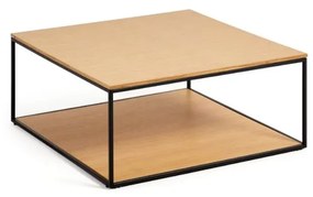 Konferenční stolek s deskou v dubovém dekoru 80x80 cm Yona - Kave Home