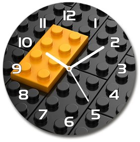 Wallmuralia Skleněné hodiny kulaté Lego fi 30 cm