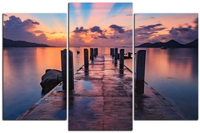 Obraz na plátně - Krásný západ slunce nad jezerem 1164C (120x80 cm)