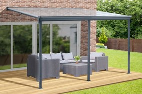 Hliníková pergola BestBerg PZ-13A / 13 m² / šedá