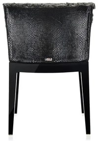 Křeslo Mademoiselle Kravitz černá/šedá, Kartell - kožešina - python