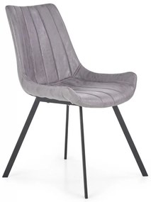 Čalouněná židle Deva šedá / černá