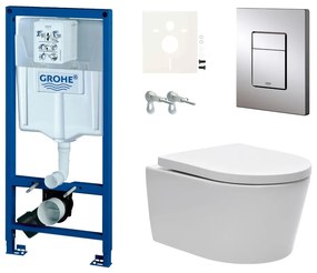 Cenově zvýhodněný závěsný WC set Grohe do lehkých stěn / předstěnová montáž+ WC SAT Brevis SIKOGRSBR1S