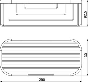 Novaservis - Police velká hluboká Drátěný program chrom, 6085,0