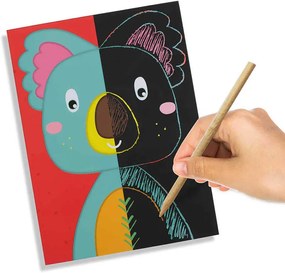 SES CREATIVE Nauč se vyškrabávat obrázky kreativní set 6 karet s rydlem 14625