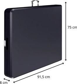Cateringový skládací stůl Jimenez 183×75 cm antracitový