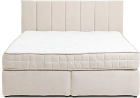 Béžová čalouněná dvoulůžková postel s matrací 180x200 cm Olia Bold Line - II. jakost – Bonami Selection