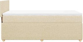 Box spring postel s matrací krémová 80 x 200 cm textil 3289581