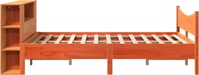 Postel bez matrace voskově hnědá 135 x 190 cm masivní borovice 3323310