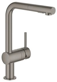 Grohe Minta Dřezová baterie, vytahovací koncovka, kartáčovaný Hard Graphite 30274AL0