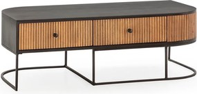 Konferenční stolek z mangového dřeva v přírodní barvě 60x120 cm Curve – MOME
