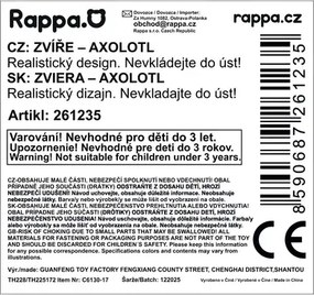 RAPPA Axolotl gumový 19 cm / Pružný, ohebný materiál