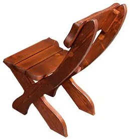 Drewmax MO230 židle - Zahradní židle z masivního smrkového dřeva 49x58x83cm - Ořech