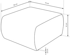 Taburet ALLORA Vyberte barvu látky: element 1