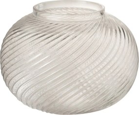 Skleněná průhledná váza Stripes L - Ø 20*15 cm