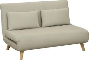 HOMCOM 3-v-1 Rozkládací Pohovka 130 x 78 cm se Spací Funkcí, Skládací Pohovka s Bederním Polštářem, Vzhled Sametu, Nastavitelný Opěradlo do Obývacího