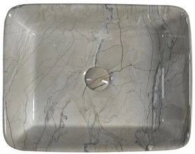 Sapho DALMA 48 x 38 x 13 cm MM513 keramické umyvadlo grigio