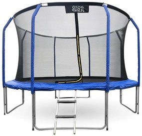 Premium Modrá trampolína 366 cm s vnitřní ochrannou sítí + žebřík - Inside