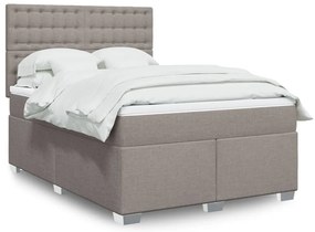 Box spring postel s matrací taupe 160x200 cm textil 3292857