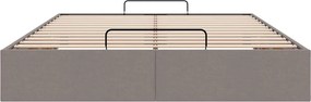 Osmanský rám postele bez matrací taupe 140x190 cm textil 3310879