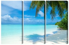 Vícedílný obraz Pláž Na Maledivách Nedostatek Nedostatek Přírodní plátno 120x80