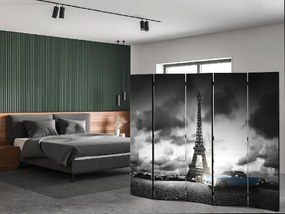 Liox Paraván Eiffelova věž a retro auto Rozměr: 225 x 180 cm