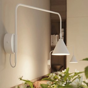Sollux Lighting Nástěnné svítidlo NOX 1 bílé s vypínačem